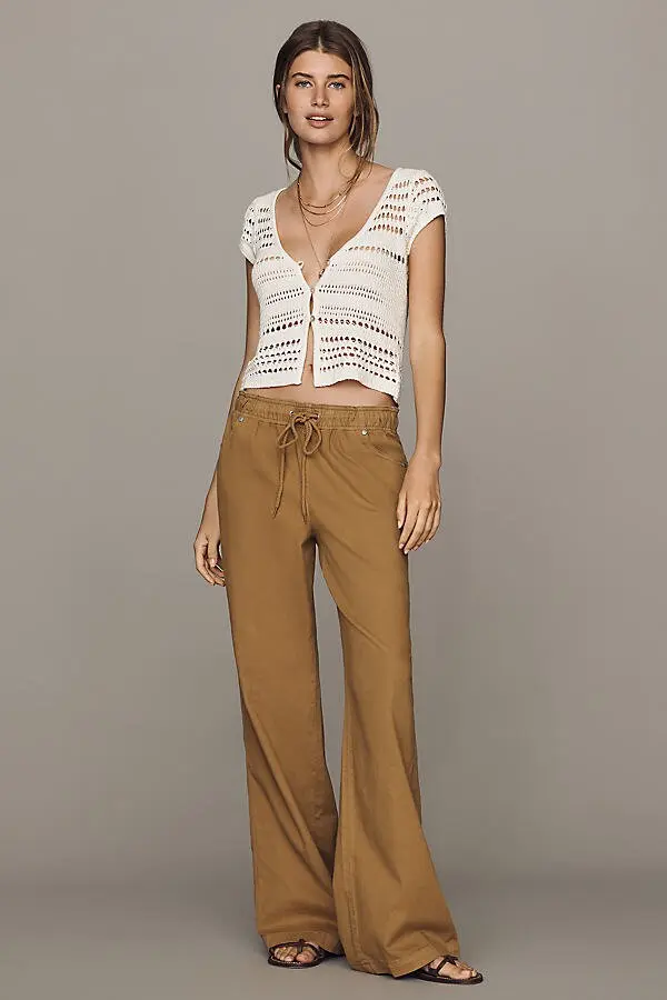 Sanctuary All Aboard Wide-leg Pants - Washed Cumin