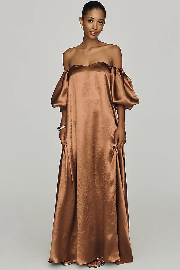 Caroline Constas Palmer Maxi Dress - Tortoise Shell
