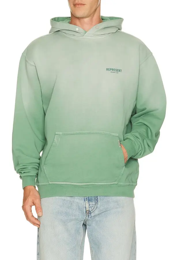 REPRESENT Owners Club Hoodie In Blue - Washed Aloe