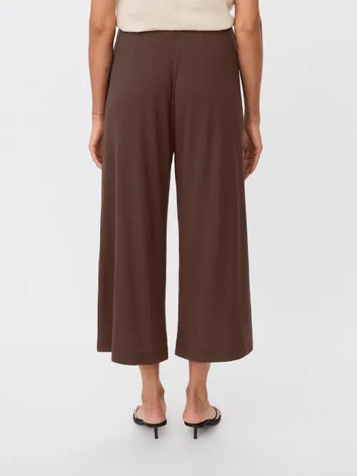 MASAI COPENHAGEN Mapryvora Wide Leg Cropped Trouser - Sh. Chocolate