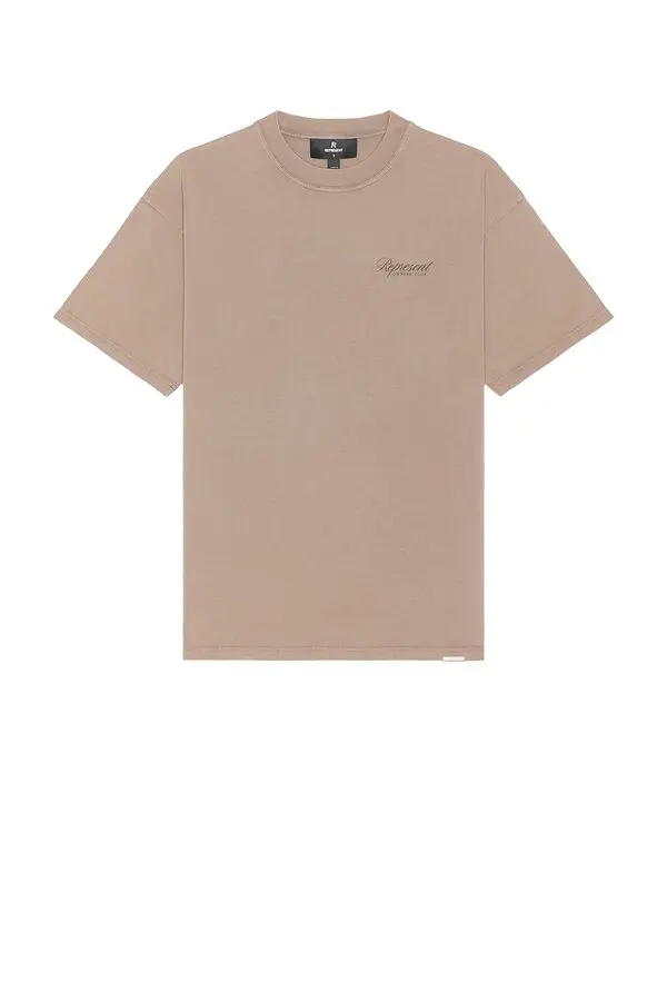 REPRESENT Owners Club Script Tee Shirt - Truffle