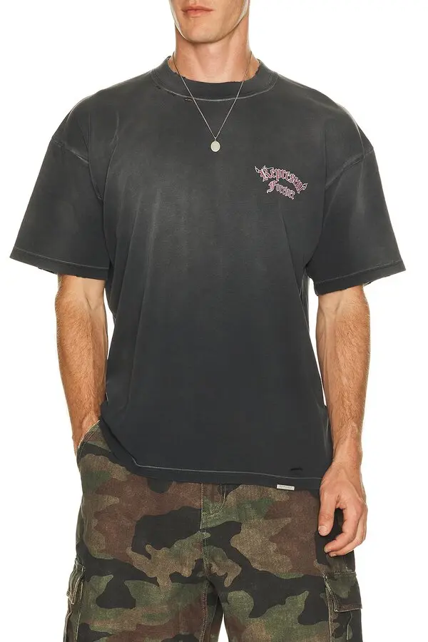 REPRESENT Duality Tee In Black - Washed Black