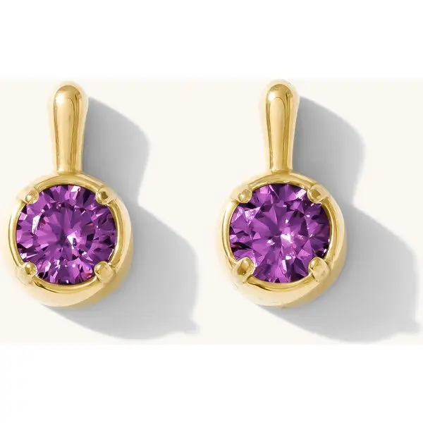 BEADS BY TARA Bonbon Stud Earrings - Amethyst