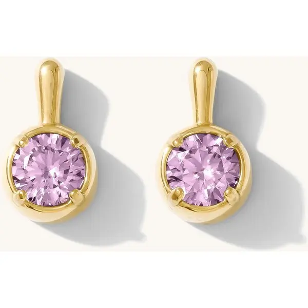 BEADS BY TARA Bonbon Stud Earrings - Light Amethyst