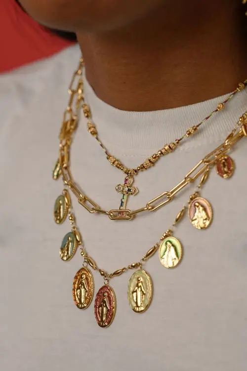 BEADS BY TARA Caliente Necklace With Embellished Cross Pendant