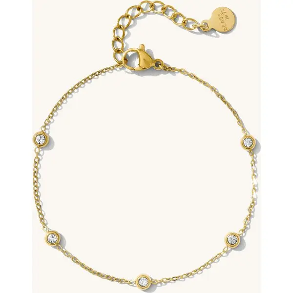 BEADS BY TARA Anna Bezel Bracelet - Gold