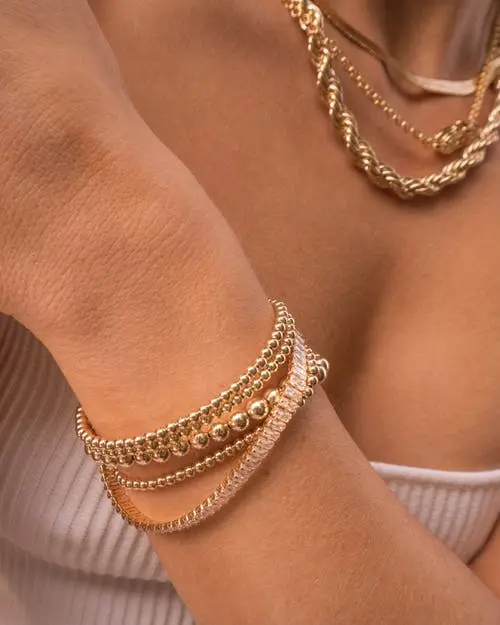 BEADS BY TARA Small Bead Bracelet In 14k Fill