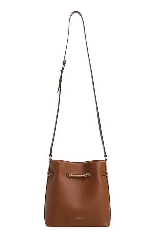 Strathberry Corda Leather Bucket Bag - Chestnut