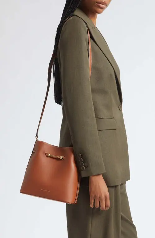Strathberry Corda Leather Bucket Bag - Chestnut