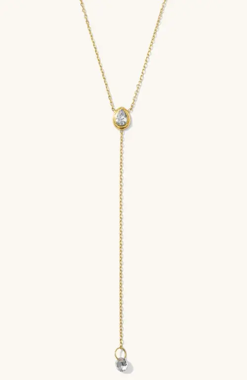 BEADS BY TARA Pear Lariat Necklace - Gold