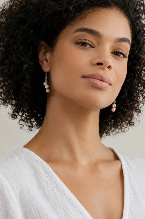 The Pearl Source 14k Gold Freshwater Pearl Dangle Earrings - Yellow Gold