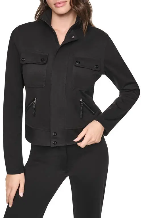 Dkny Soho Ponte Tech Jacket - Black