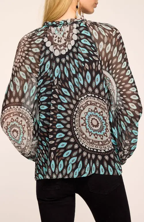 Ramy Brook Maisy Medallion Print Silk Top