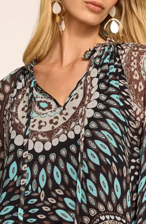 Ramy Brook Maisy Medallion Print Silk Top