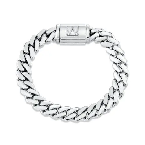 MICHAEL M 10mm Cuban Link Bracelet In Sterling - Silver