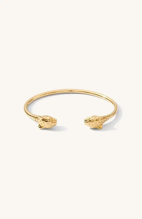 BEADS BY TARA Panthera Cuff Bracelet In 18k Stainless Steel - Gold