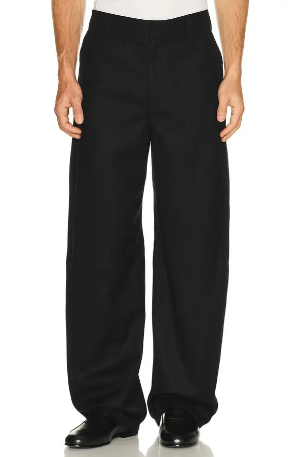 Givenchy Dry Wool Flannel Couture Seams Trousers - Black