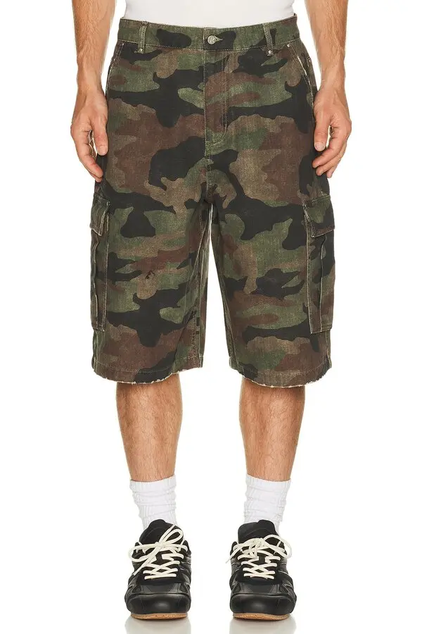 REPRESENT Camouflage Cargo Shorts - Camo