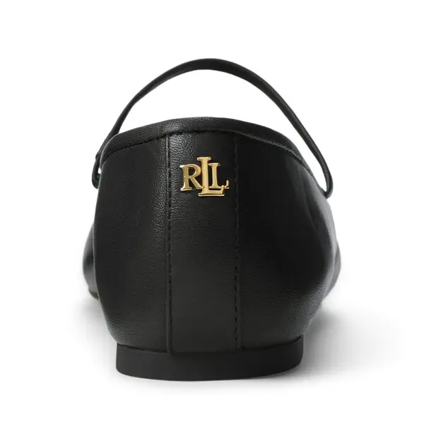 Ralph Lauren Jayna Nappa Leather Mary Jane Flat