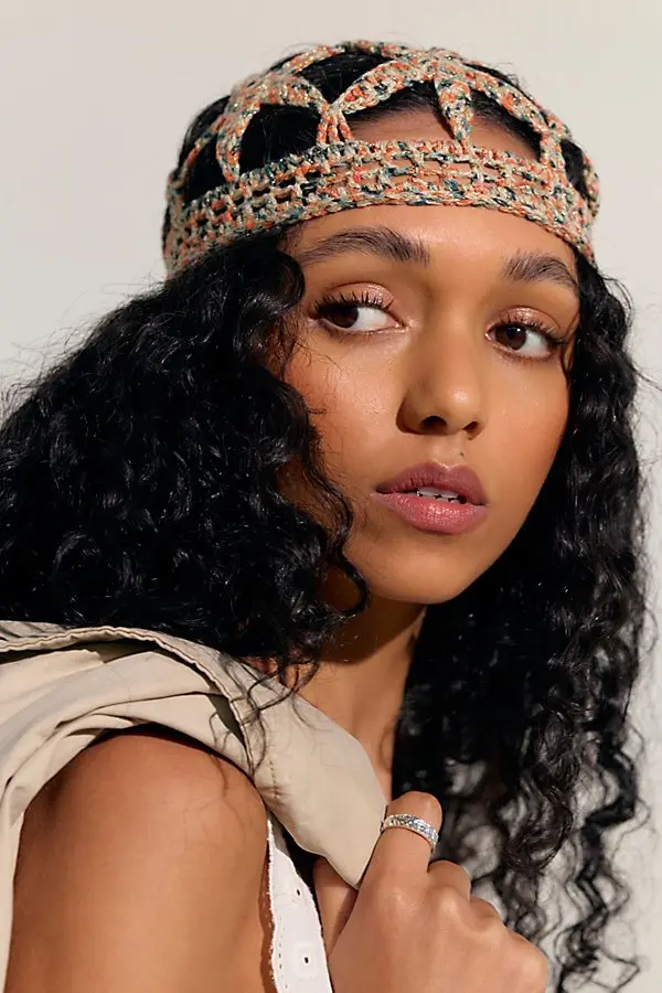 Free People X Pardo Aura Crochet Cap With Metallic Threading - Confetti