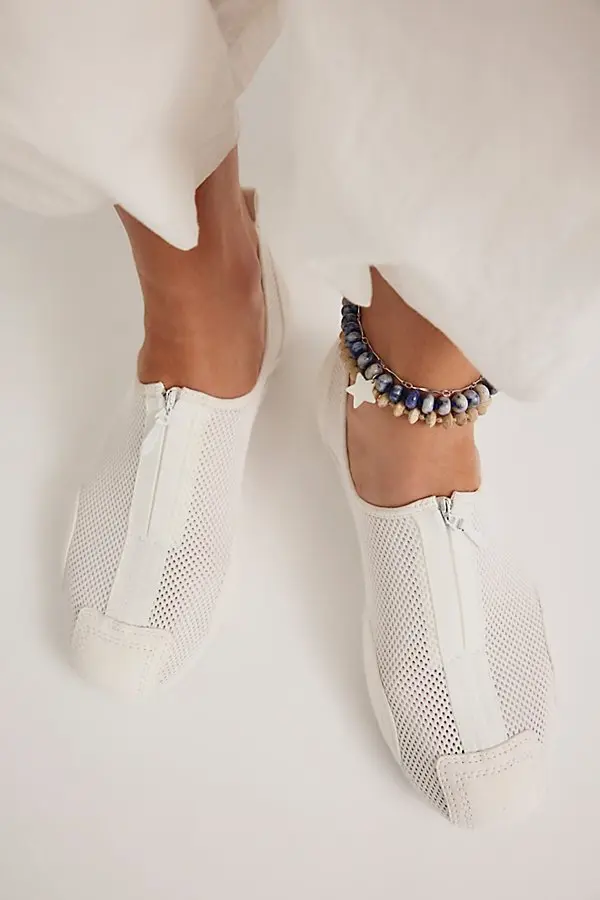 Jeffrey Campbell Margate Mesh Sneakers - White Combo