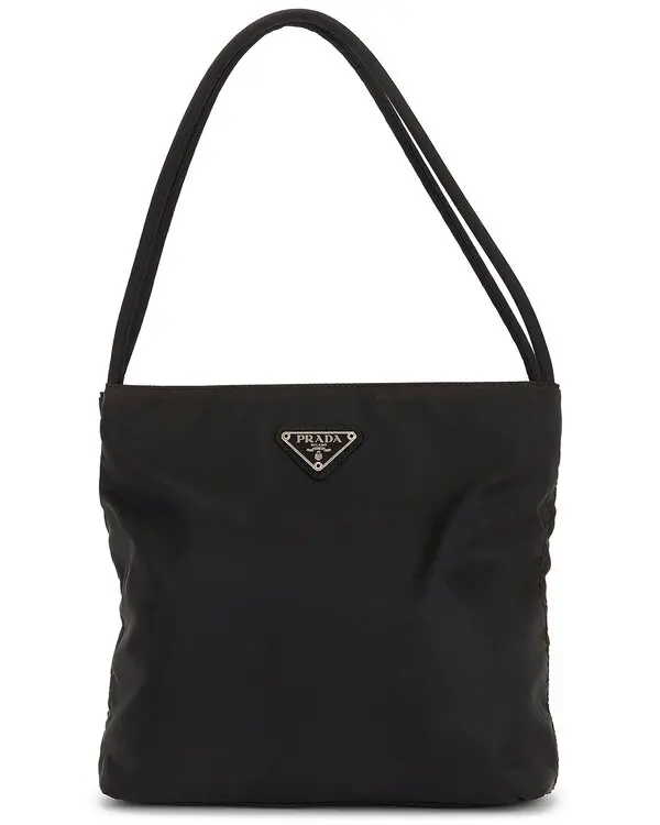 FWRD RENEW Prada Tessuto Flat Messenger Bag
