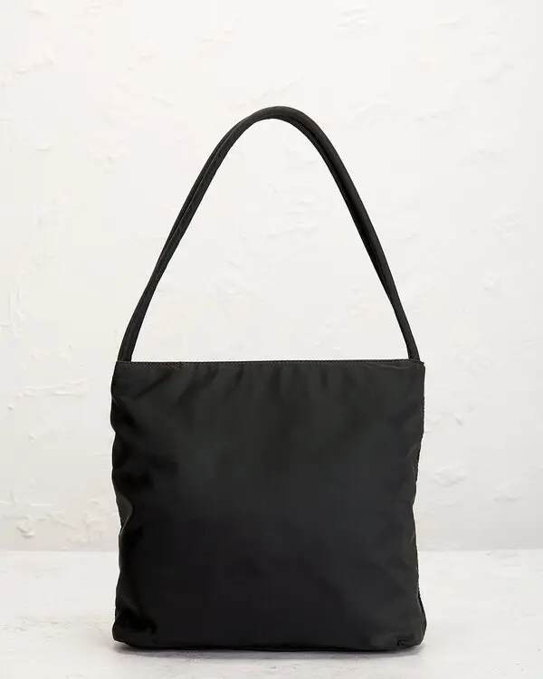 FWRD RENEW Prada Tessuto Flat Messenger Bag