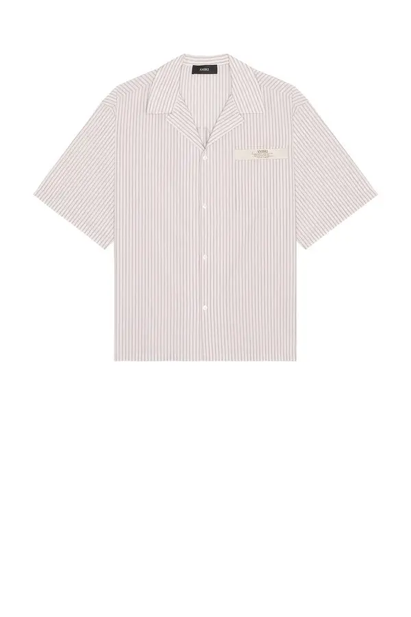Amiri Spirit Stripe Shirt In Beige