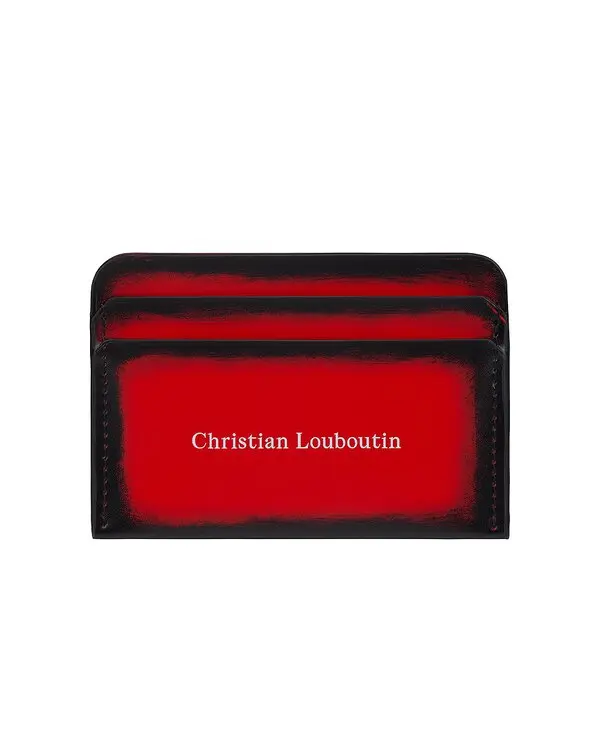 CHRISTIAN LOUBOUTIN Canopy Card Holder Calf Brush