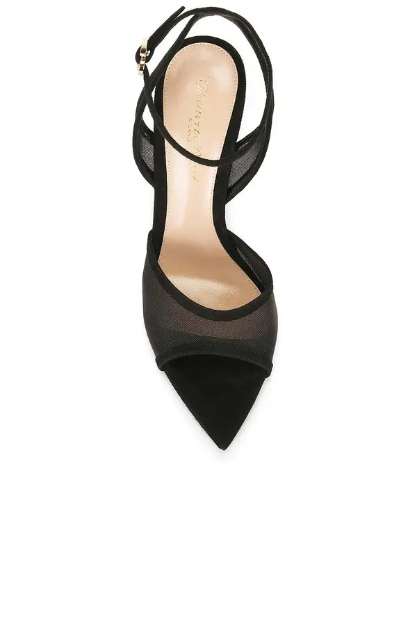 GIANVITO ROSSI Dorotea Suede And Organza Stiletto Sandals