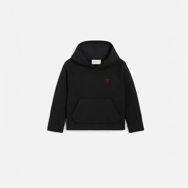 AMI Paris Cotton Hoodie With De Coeur