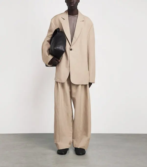 Studio Nicholson Linen-wool Single-breasted Blazer