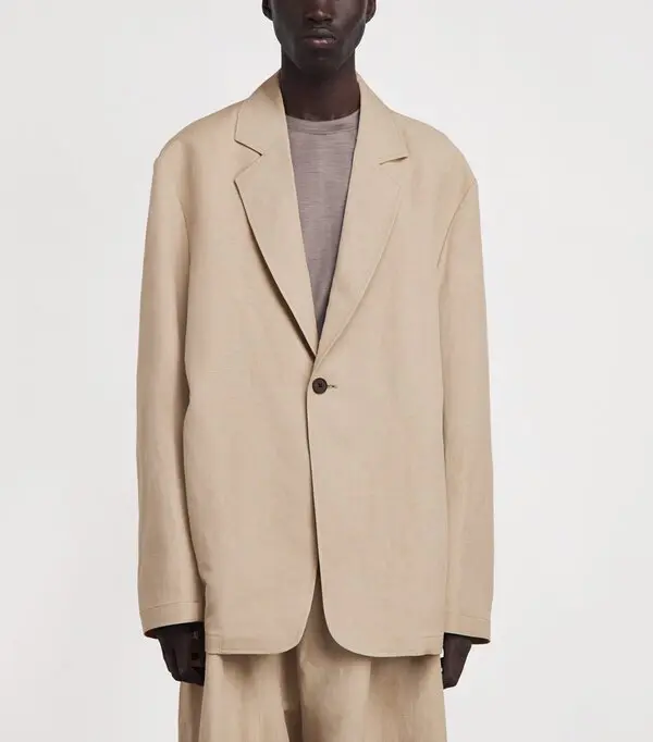 Studio Nicholson Linen-wool Single-breasted Blazer