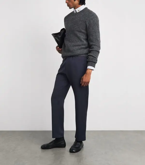 Barena Venezia Wool-blend Drawstring Straight Trousers