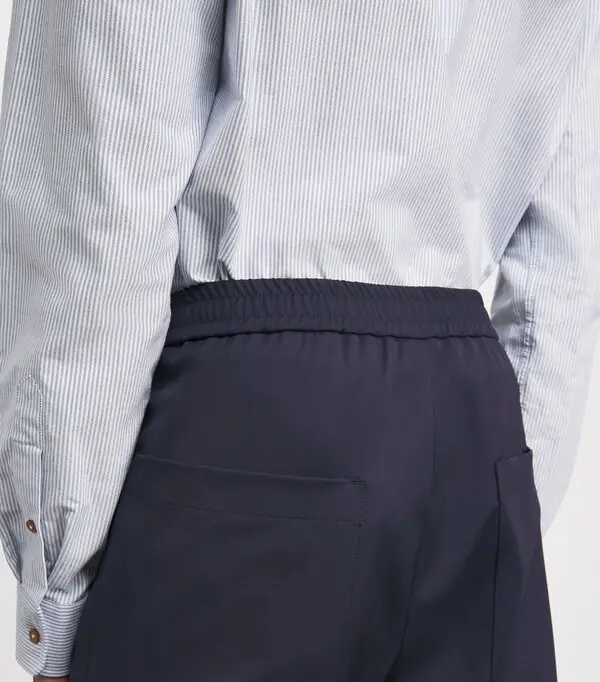 Barena Venezia Wool-blend Drawstring Straight Trousers