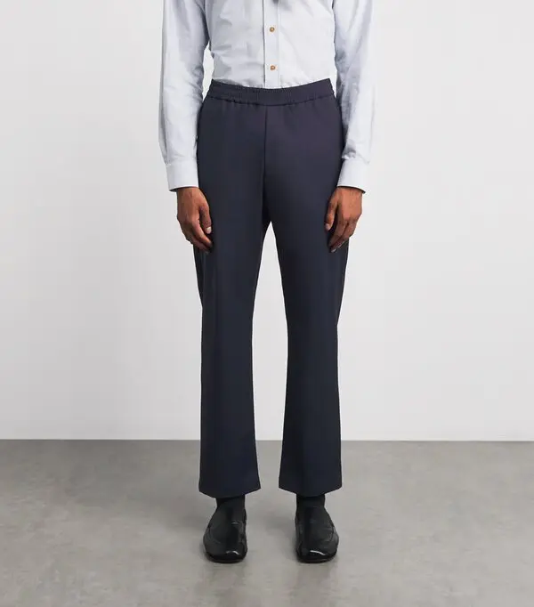Barena Venezia Wool-blend Drawstring Straight Trousers