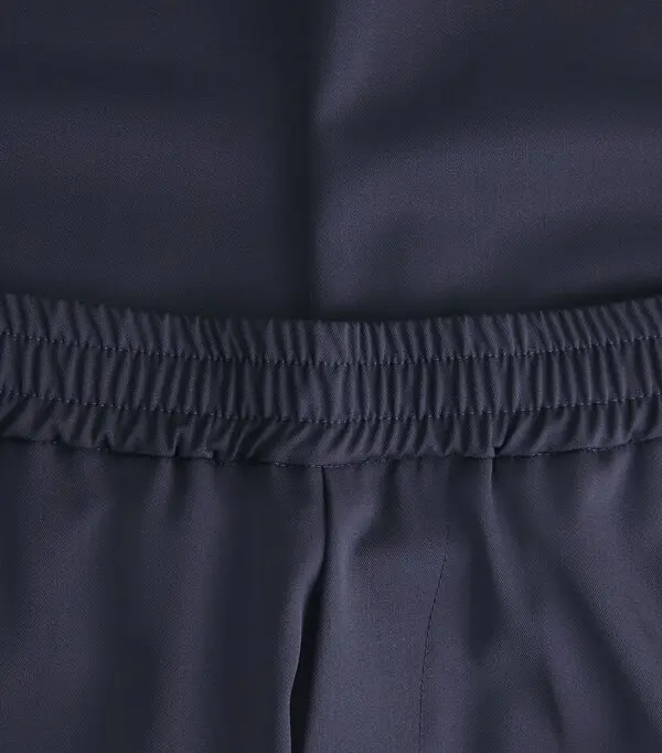 Barena Venezia Wool-blend Drawstring Trousers - Navy
