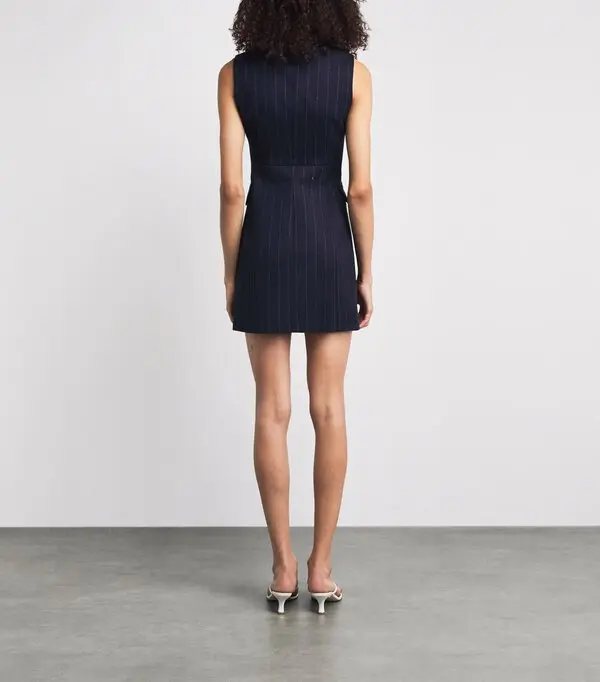 Maje Striped Waistcoat Mini Dress