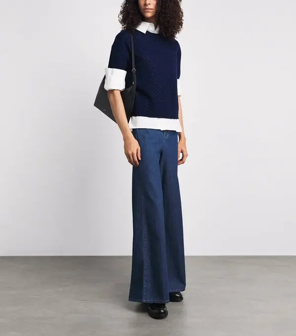 Maje Wool-blend Embellished Ribbed Sweater