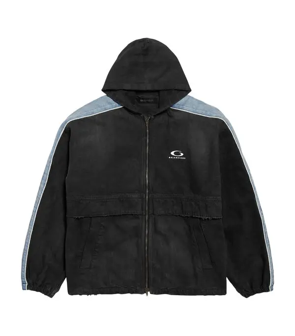 Balenciaga Oversized Contrast-detail Denim Jacket
