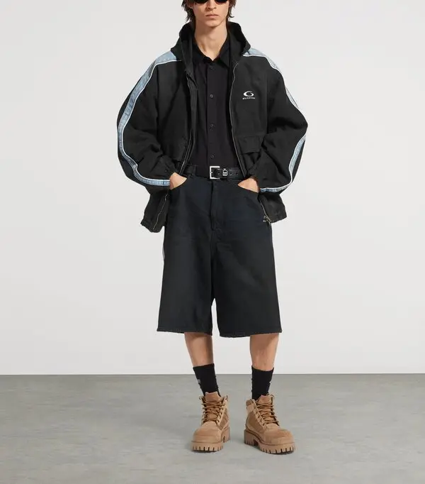 Balenciaga Oversized Contrast-detail Denim Jacket