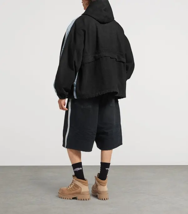 Balenciaga Oversized Contrast-detail Denim Jacket