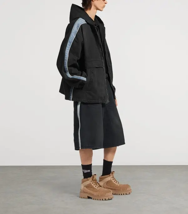 Balenciaga Oversized Contrast-detail Denim Jacket