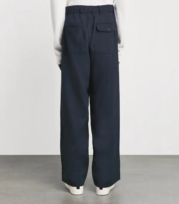 Oliver Peoples Oxford Pleated Wide Leg Trousers