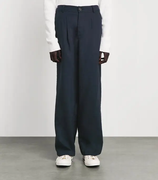 Oliver Peoples Oxford Pleated Wide Leg Trousers