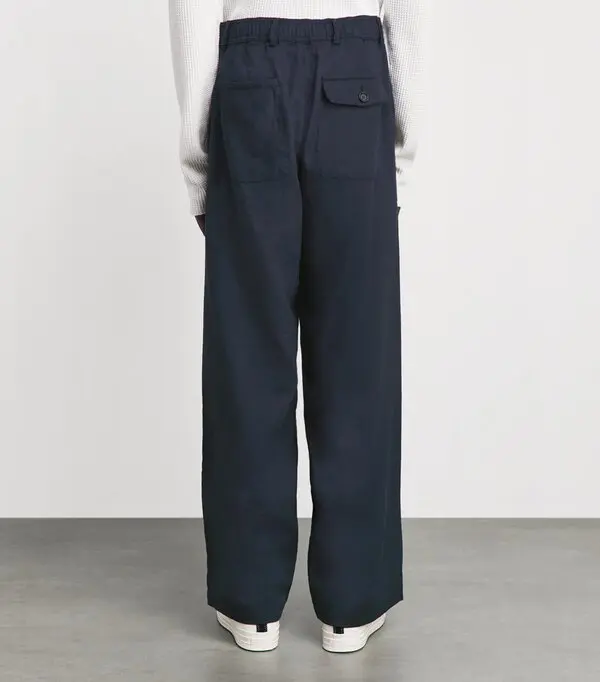 Oliver Peoples Oxford Pleated Wide Leg Trousers