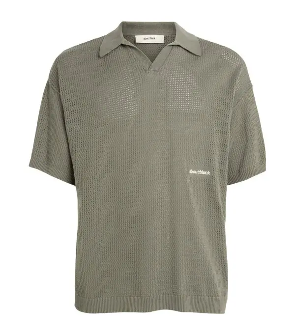 ABOUT:BLANK Knitted Resort Polo Shirt - Green