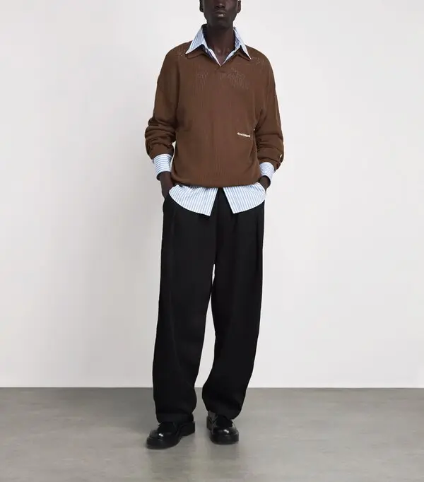 ABOUT:BLANK Knitted Long-sleeve Polo Shirt