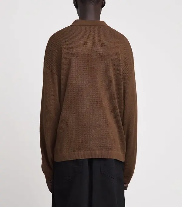 ABOUT:BLANK Knitted Long-sleeve Polo Shirt