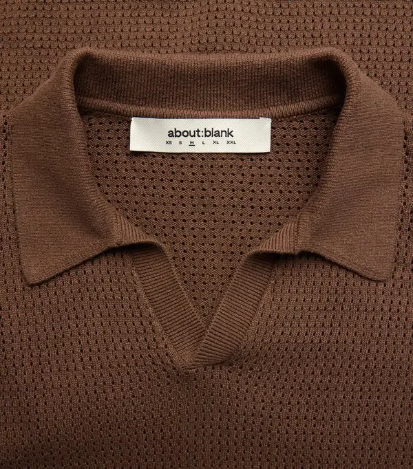 ABOUT:BLANK Knitted Long-sleeve Polo Shirt